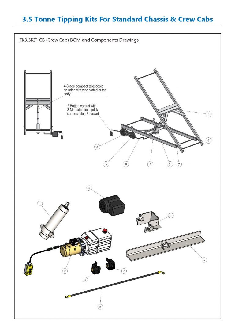 New 3.5T Tipper kit - C&C Hydraulics Ltd