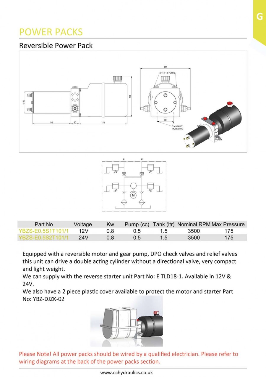Reversible Power Pack - C&C Hydraulics Ltd