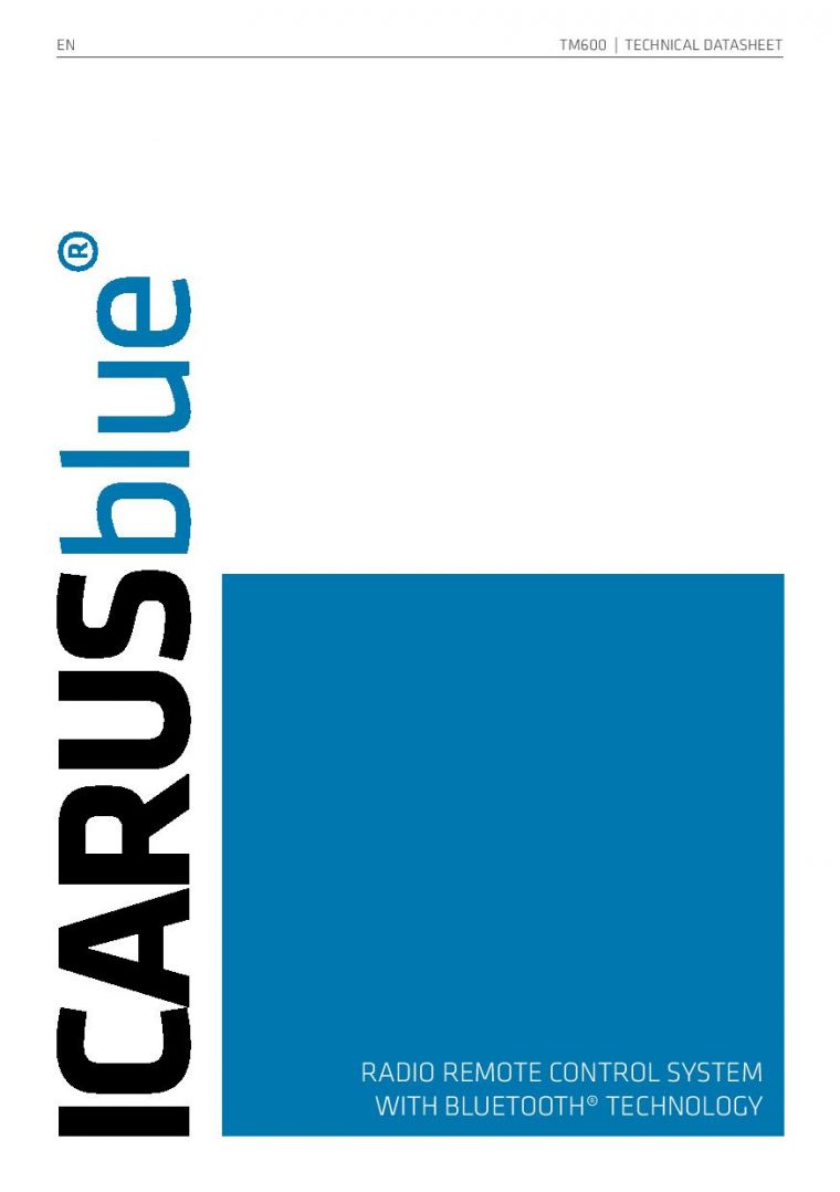 Icarus Blue TM600 Radio remote control system with Bluetooth technology ...